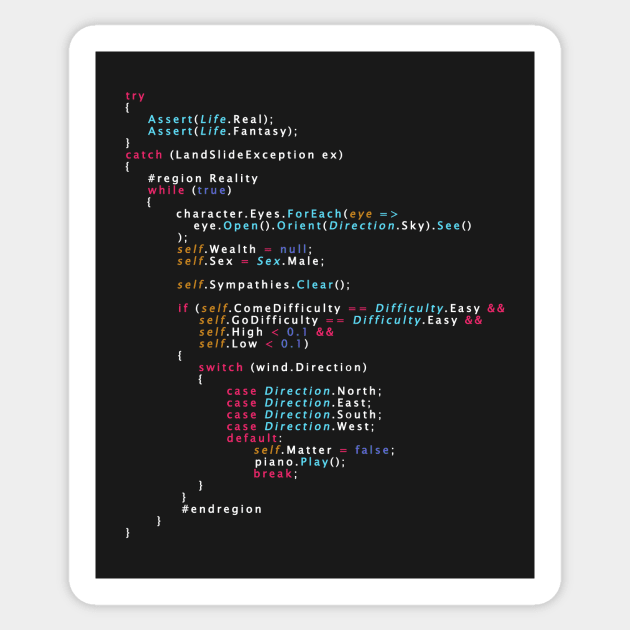 Is This The Real Life Coding Programming Color - Coding - Sticker | TeePublic